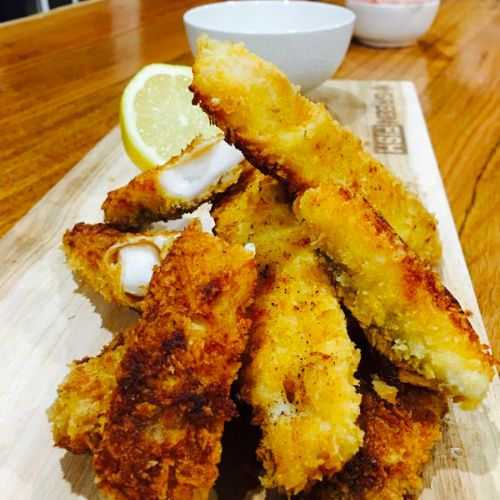 Panko Fish Fingers with Lemon & Garlic Mayonnaise with Tilapia Fish ...