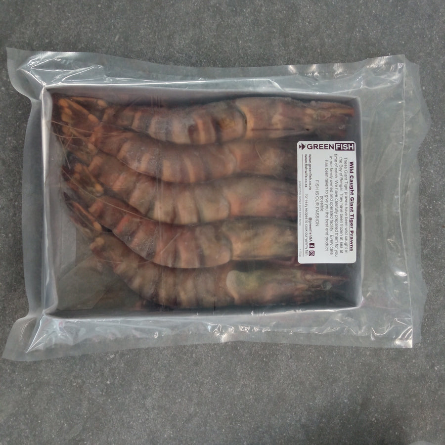 Giant Tiger Prawns | Frozen Box | Wild caught | x6 | 700g – Greenfish