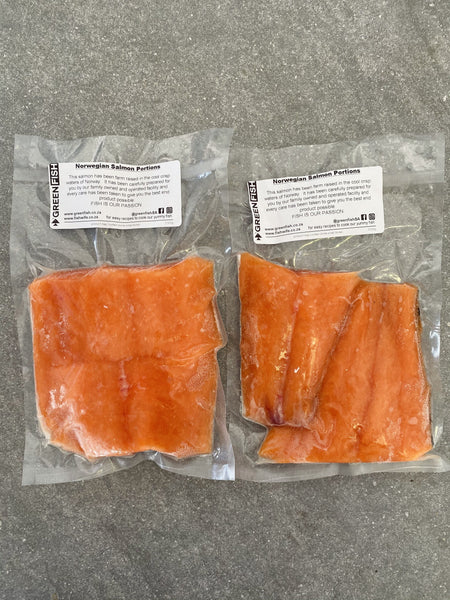 Norwegian Salmon Portions | Frozen Box | Cultivated | 4 x 200g – Greenfish